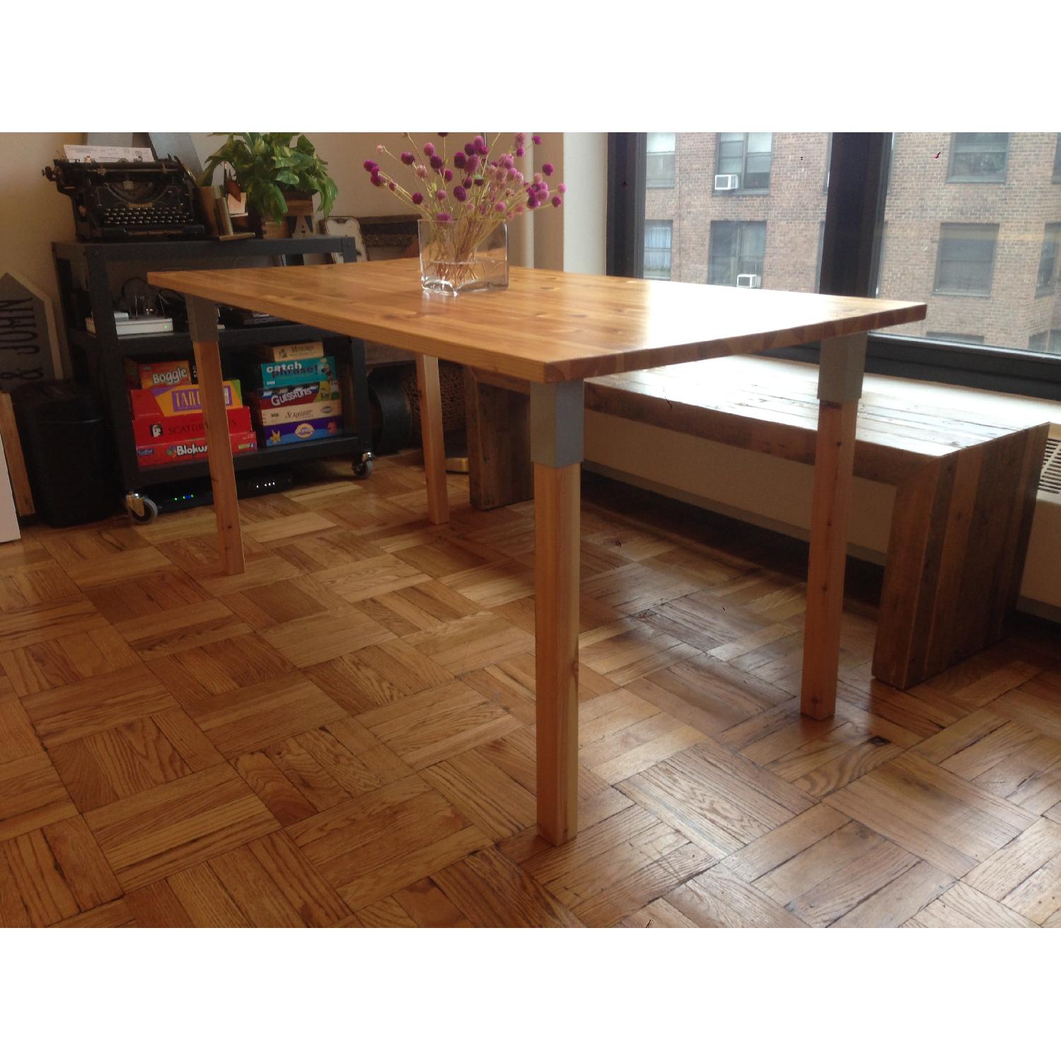 Ikea Solid Wood Dining Table w/ 4 Chairs - AptDeco