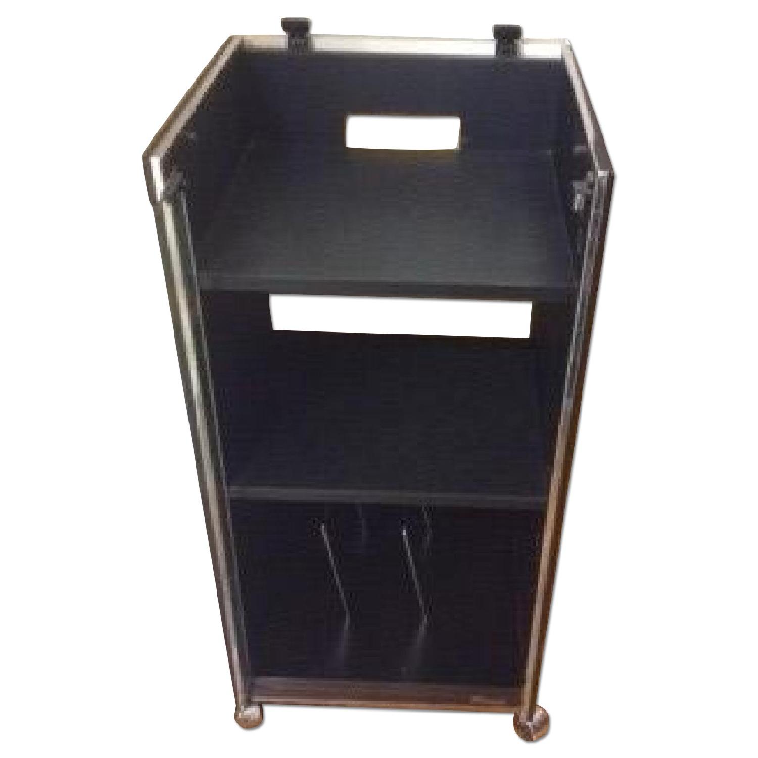 Vintage Glass Front Record Cabinet - AptDeco