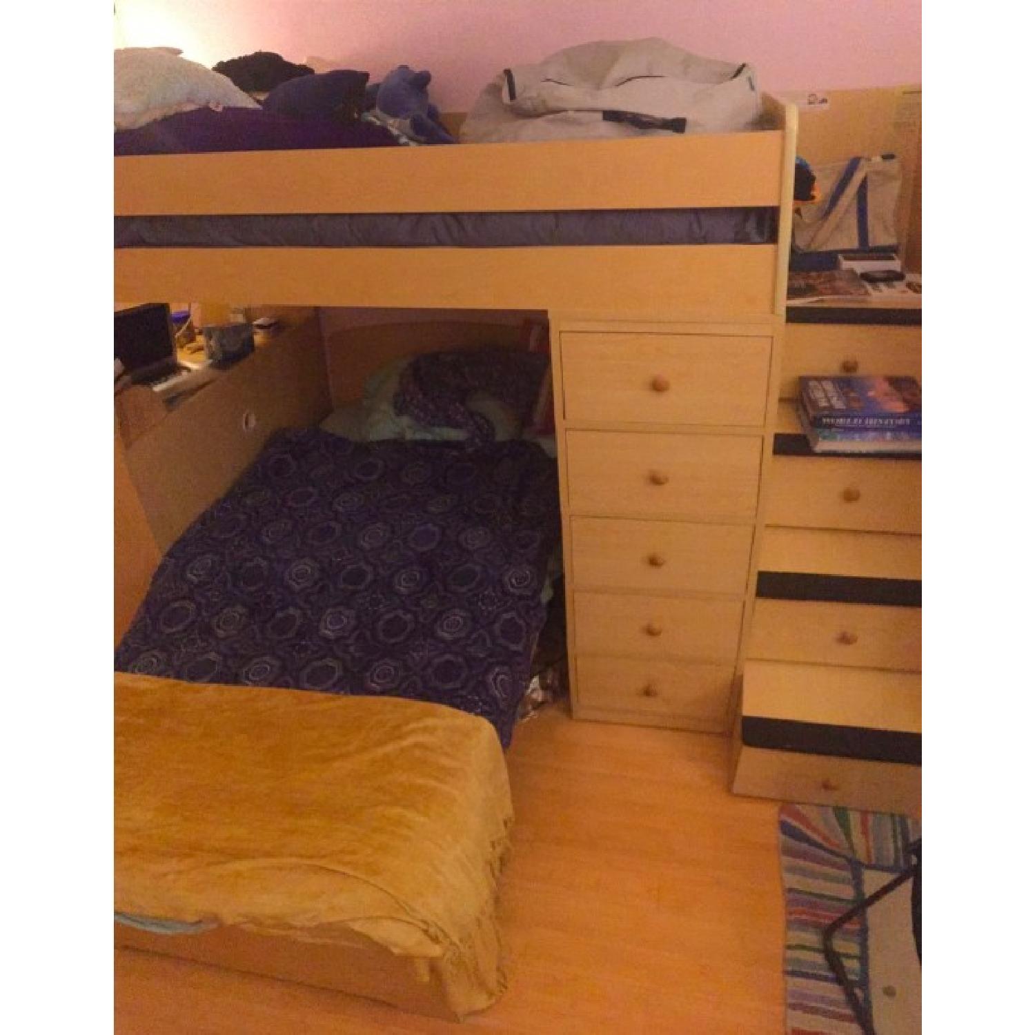 Berg Furniture Sierra Twin over Twin Loft Bed w/ Desk - AptDeco
