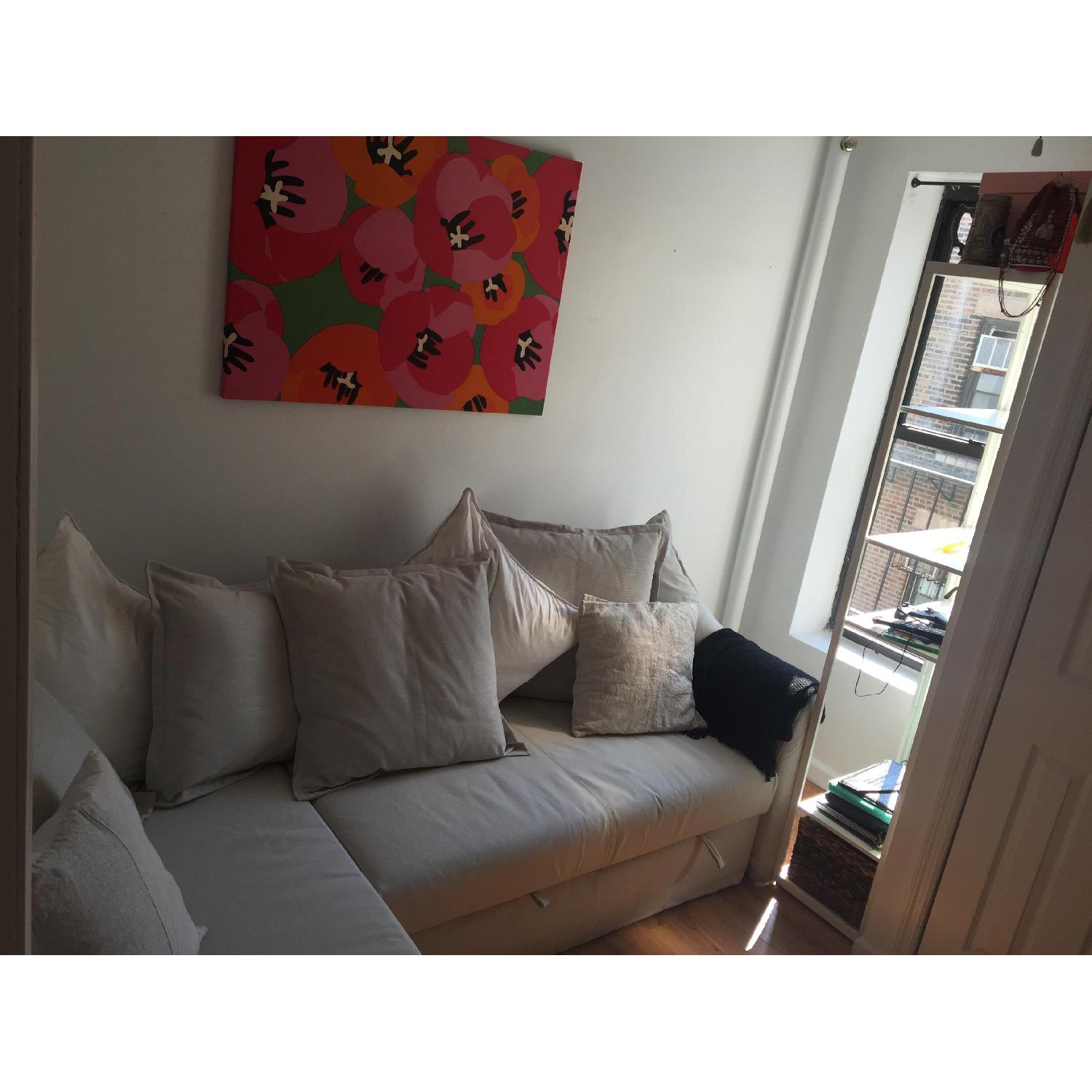 Ikea Holmsund 3 Seat Sleeper Sectional Sofa - AptDeco