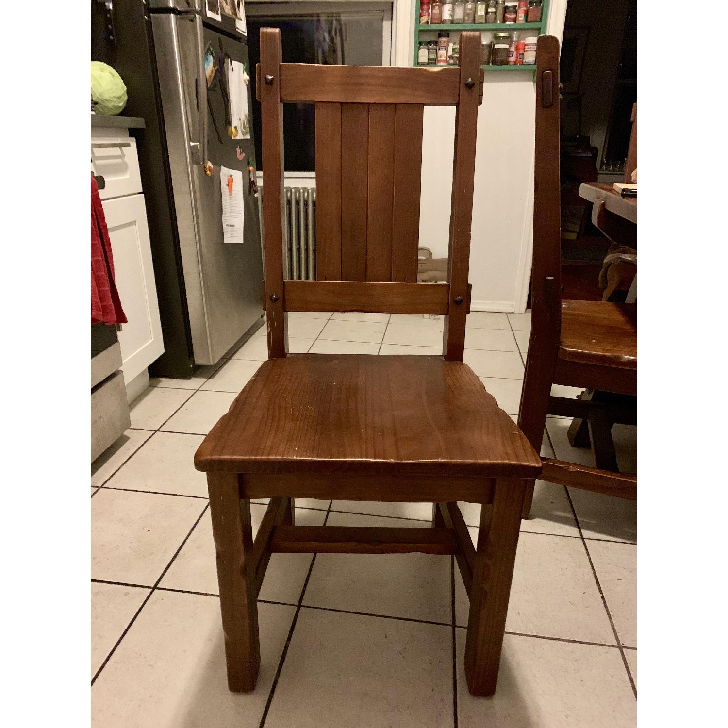 Pier 1 Farmhouse Table w/ 6 Chairs - AptDeco