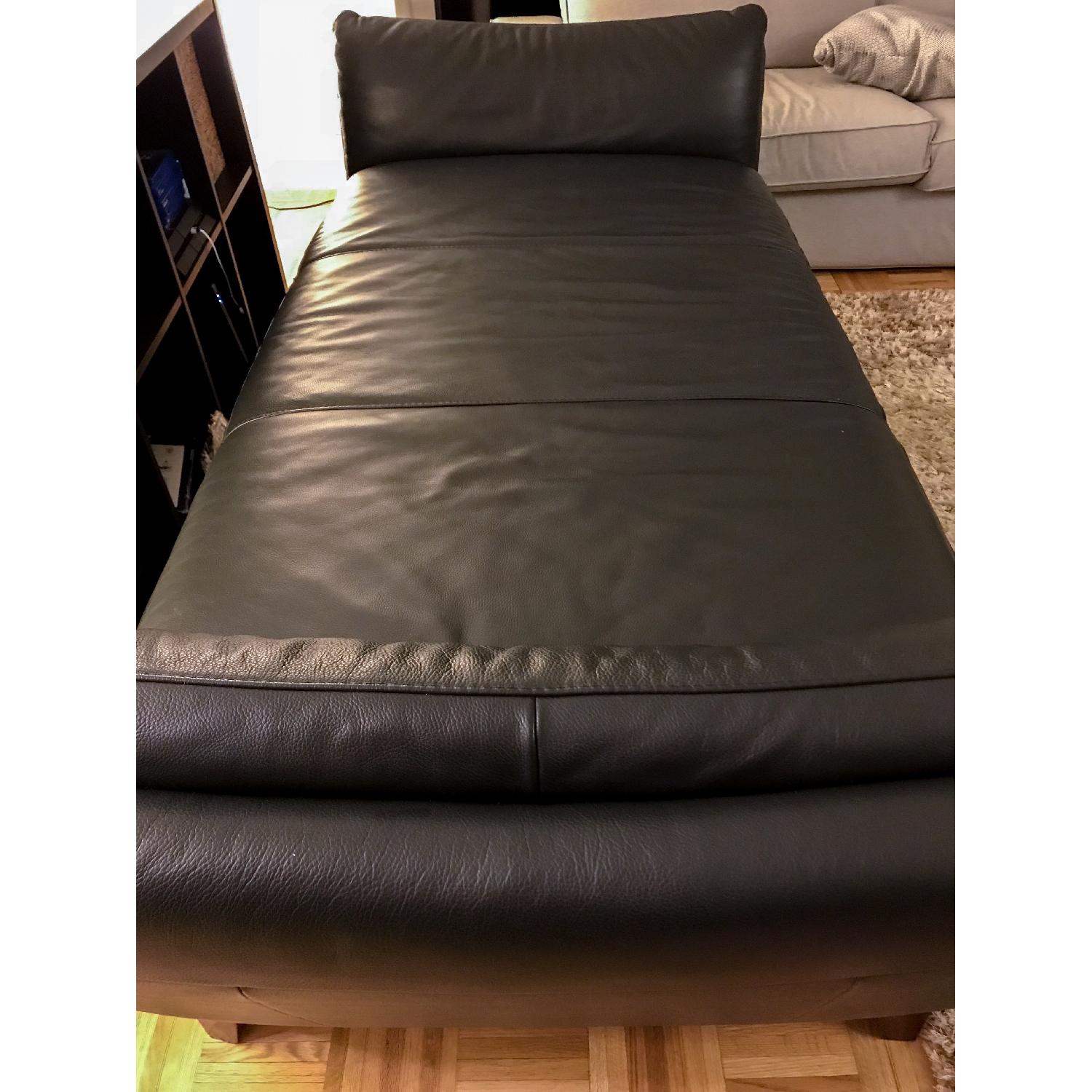 Italsofa Leather Chaise Lounge - AptDeco