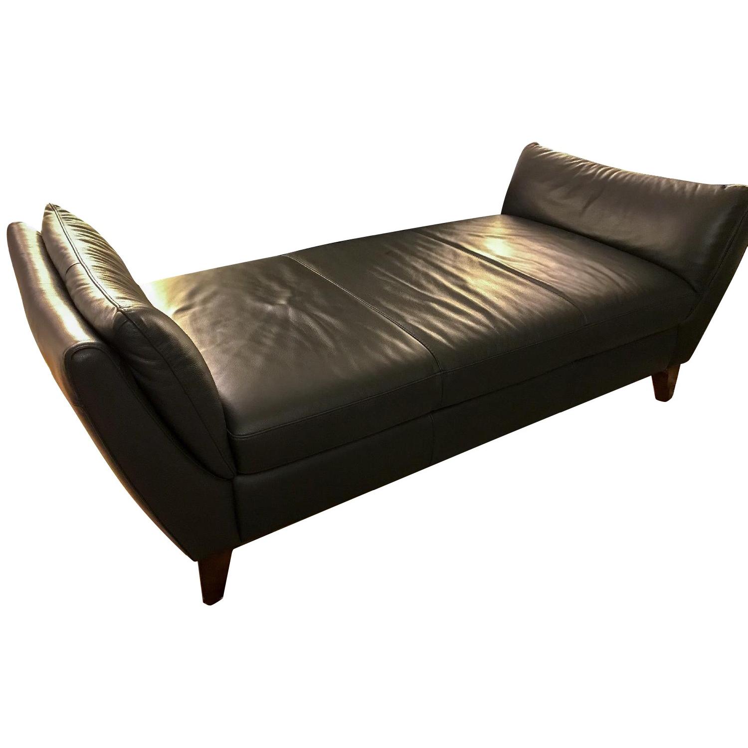 Italsofa Leather Chaise Lounge - AptDeco