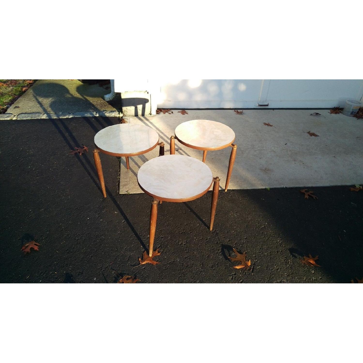 Vintage Mid Century Modern Small Round Tables - AptDeco