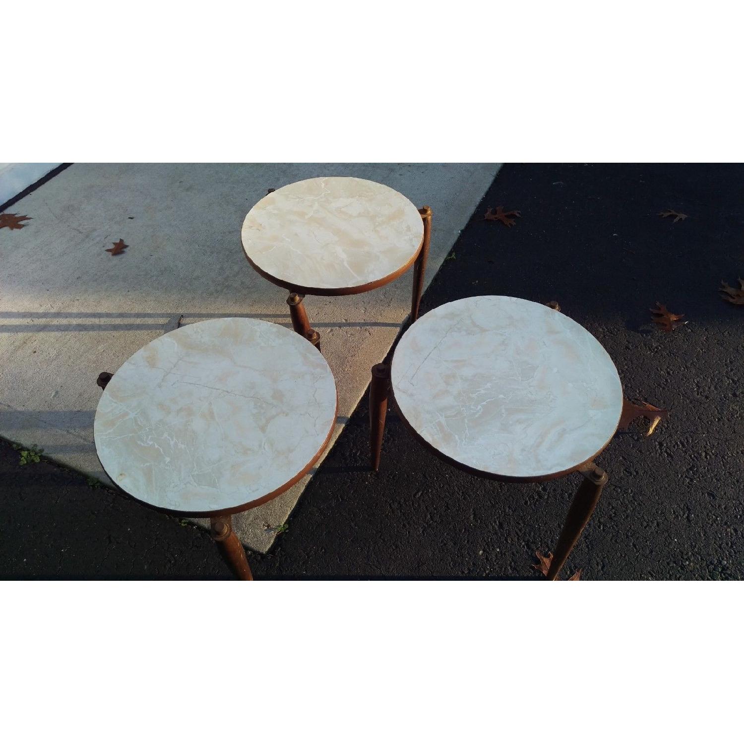 Vintage Mid Century Modern Small Round Tables - AptDeco
