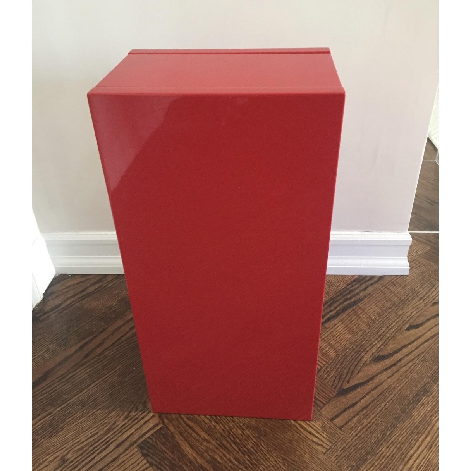 CB2 Slice Red Wall Mounted Storage Shelf - AptDeco