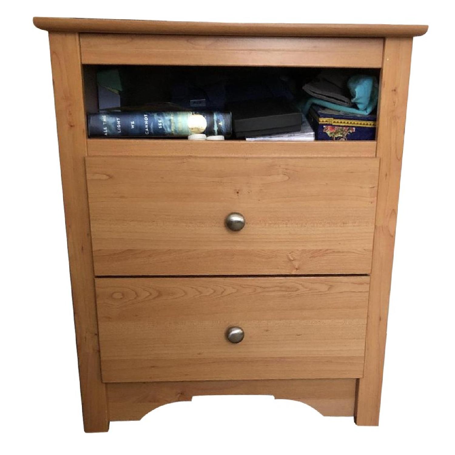Cottage Style Nightstand w/ Storage - AptDeco
