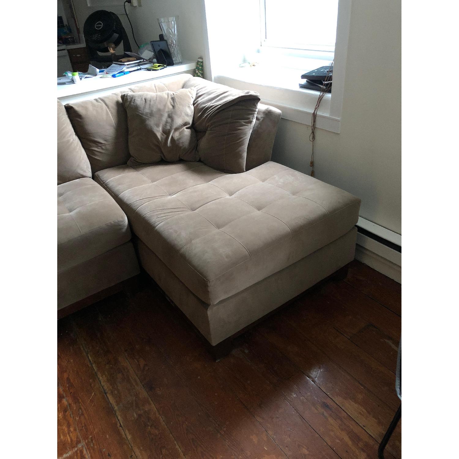 Raymour & Flanigan Metropolis 2-Piece Microfiber Sectional - AptDeco