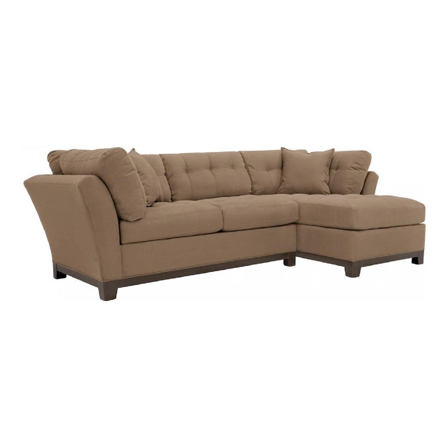 Raymour & Flanigan Metropolis 2-Piece Microfiber Sectional - AptDeco