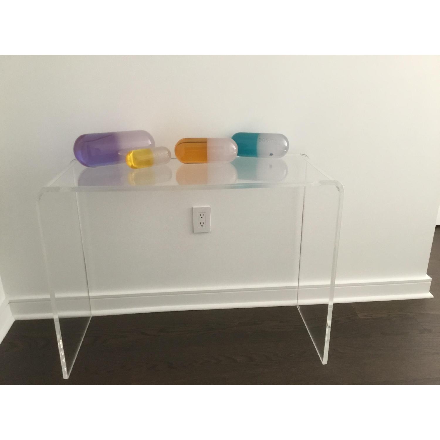 CB2 Acrylic Console Table - AptDeco