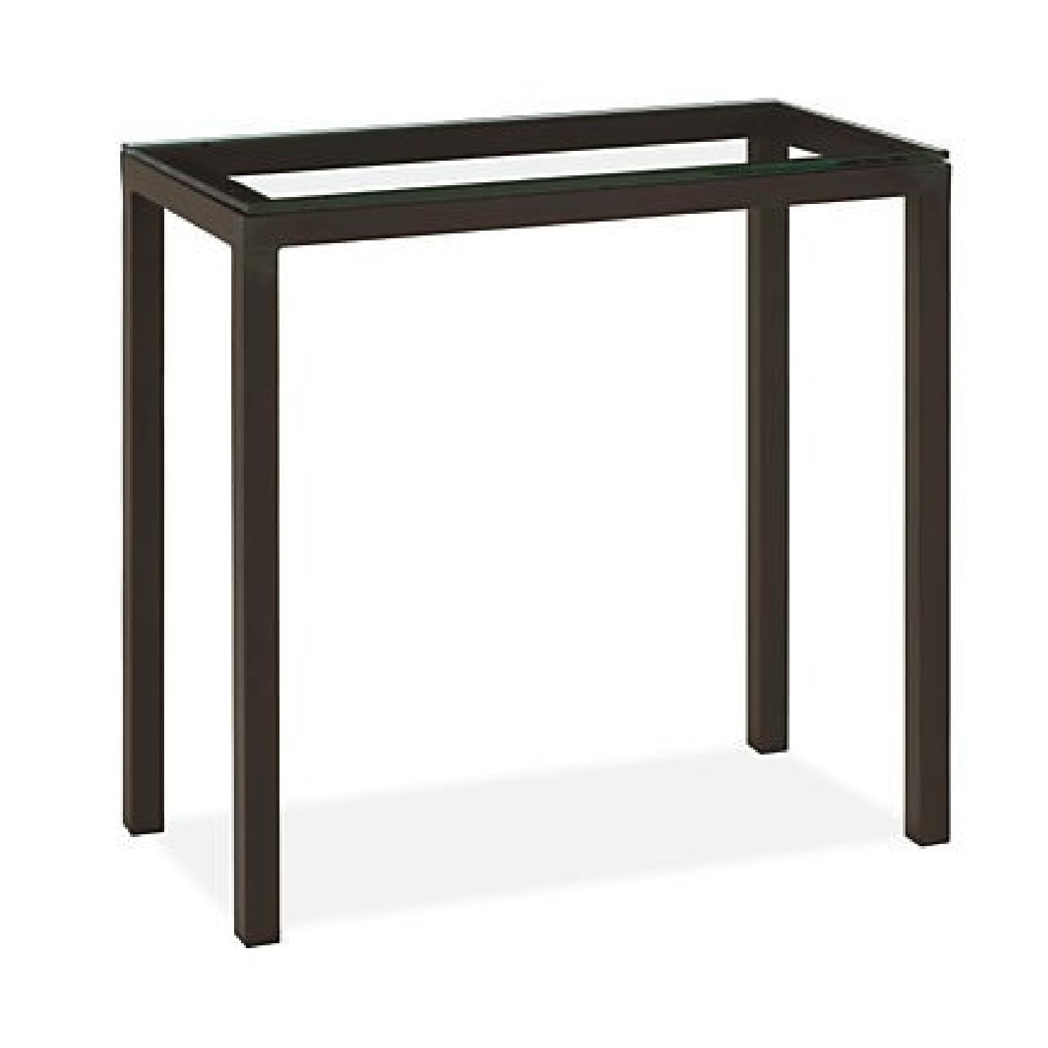 Room & Board Glass Top Console Table - AptDeco