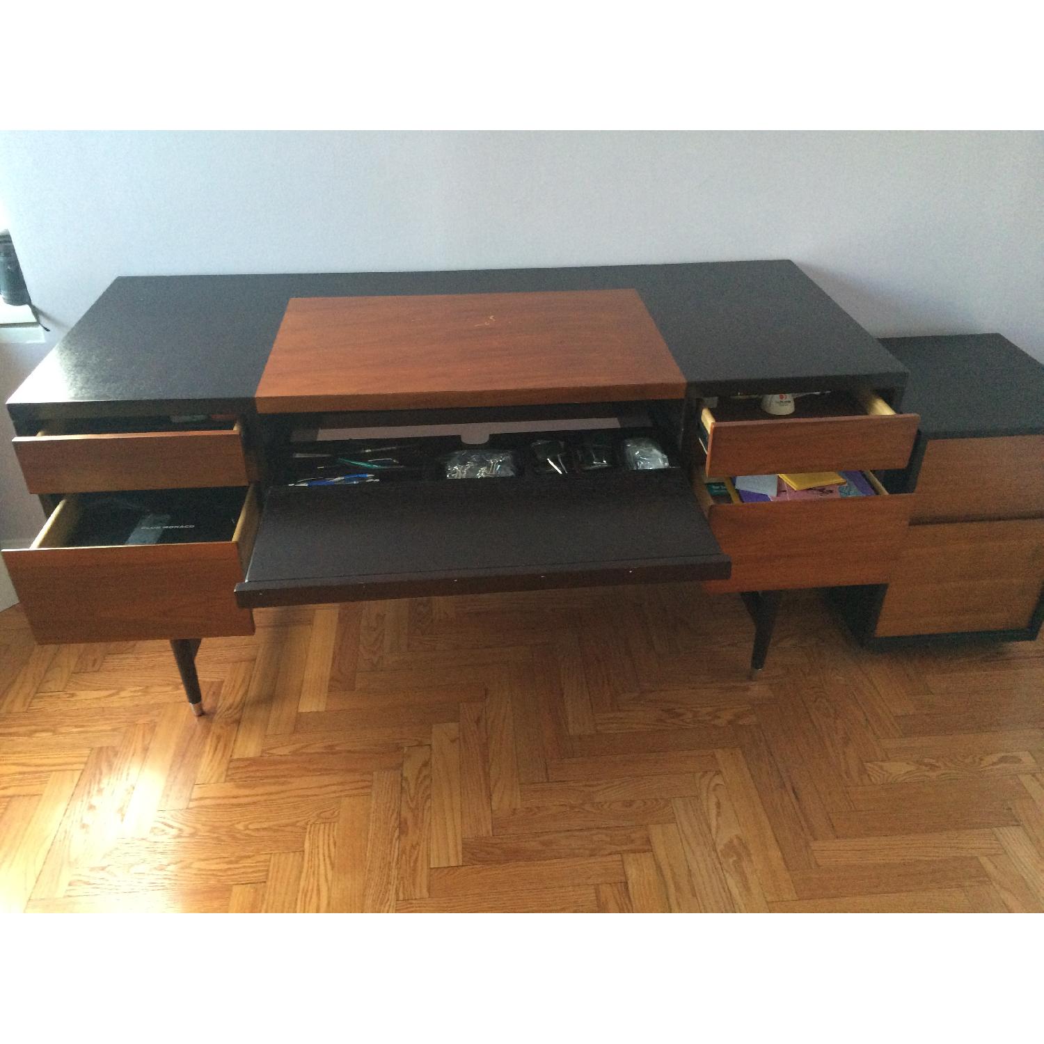 Wood Desk + Matching File Cabinet - AptDeco