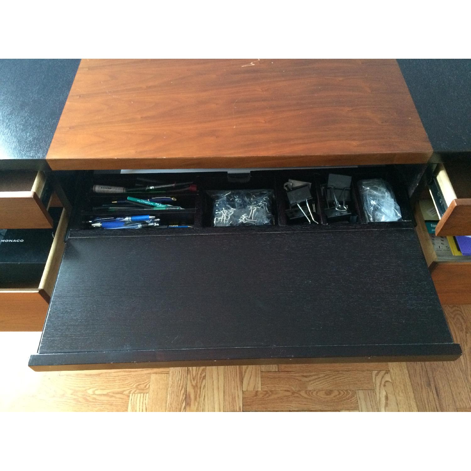 Wood Desk + Matching File Cabinet - AptDeco