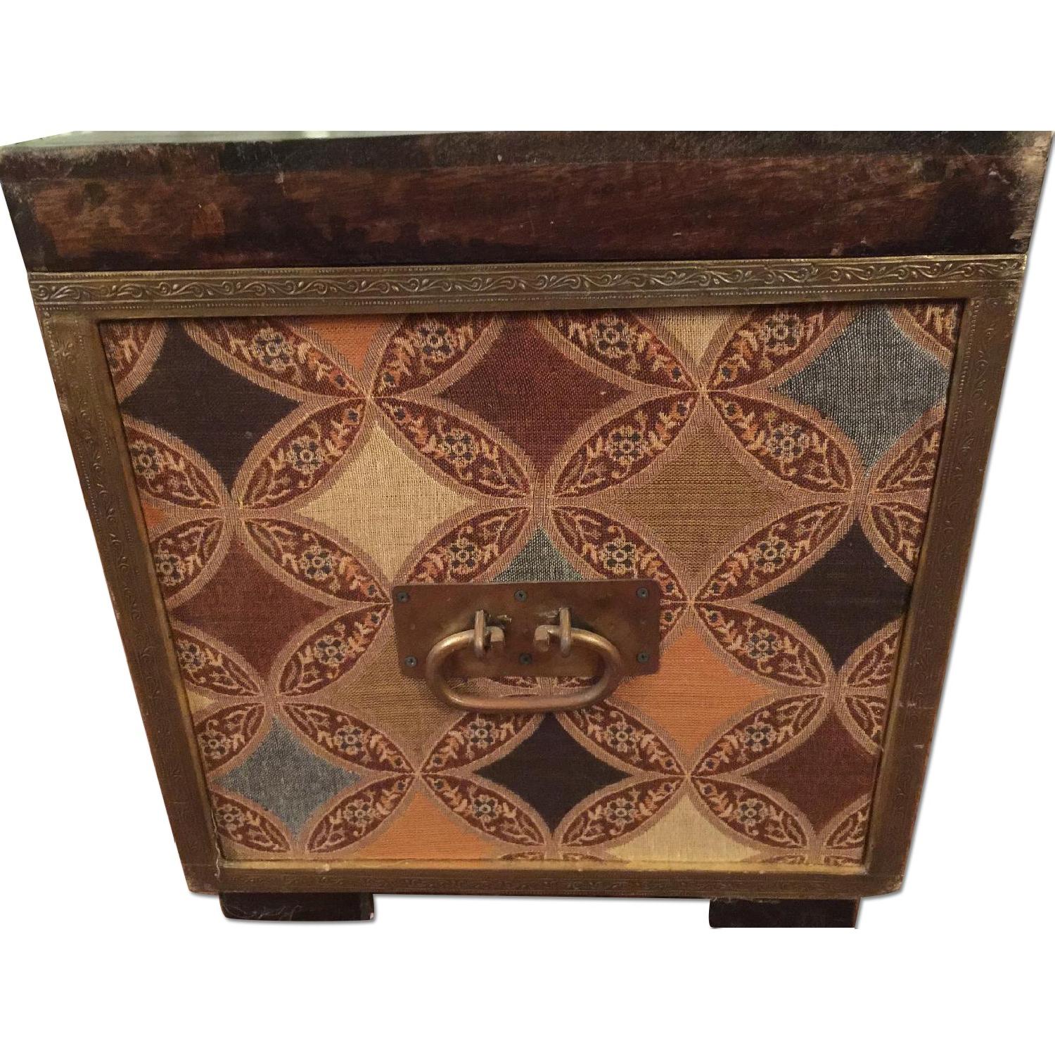 Pier 1 Morrocan Style Wooden Trunk - AptDeco