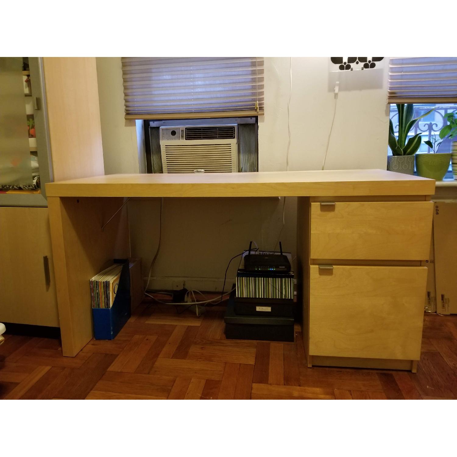 Ikea Malm Desk w/ Drawer & Cabinet - AptDeco