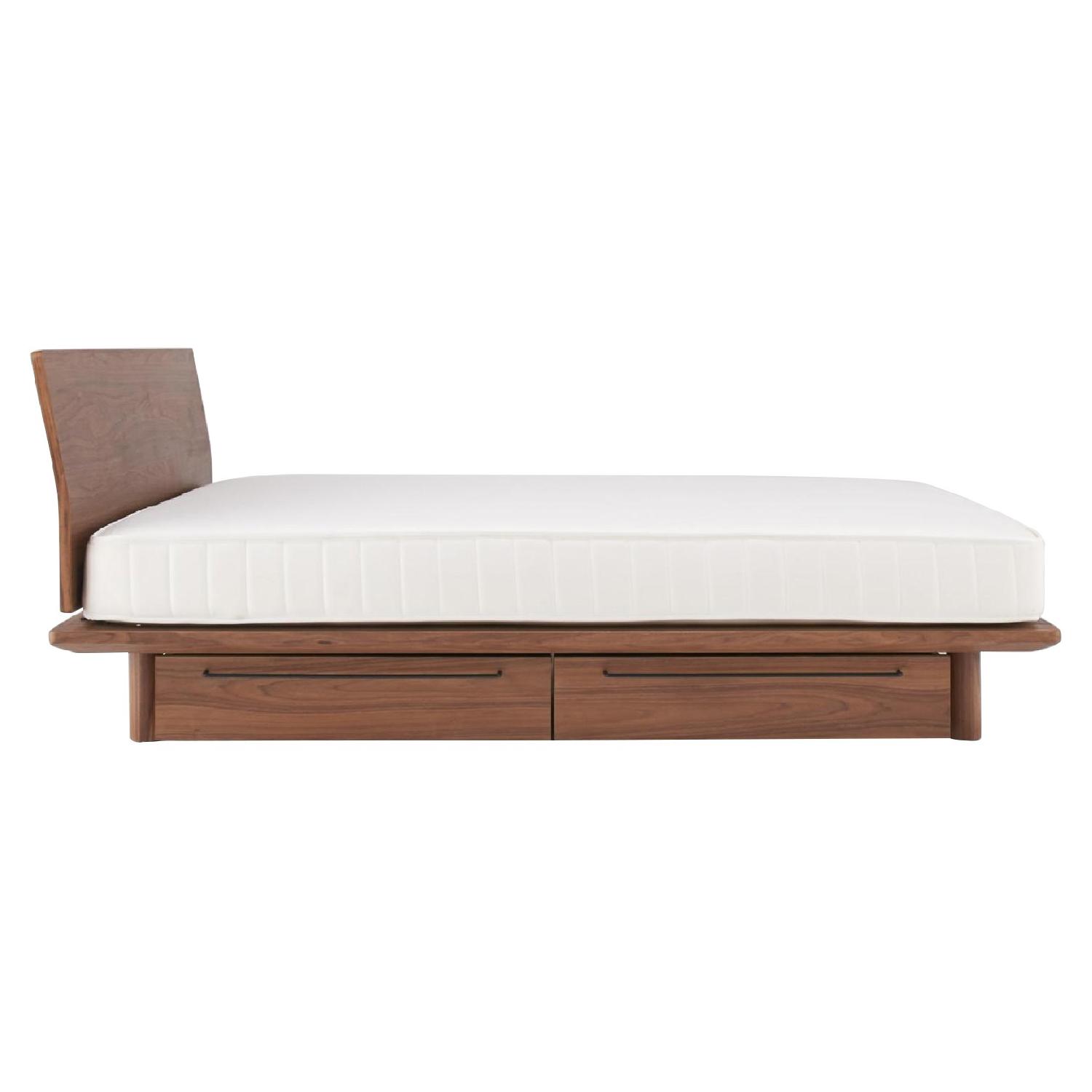Muji Single/Twin Storage Bed in Walnut - AptDeco