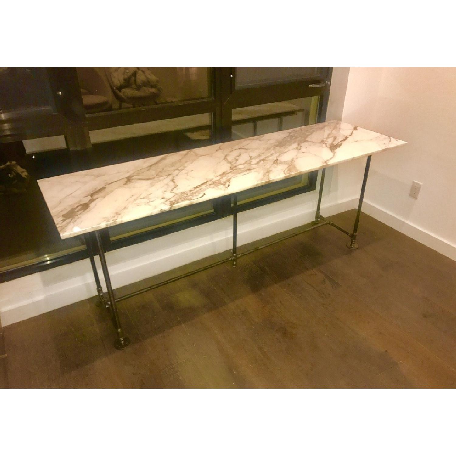 Custom Carrara Marble Desk - AptDeco