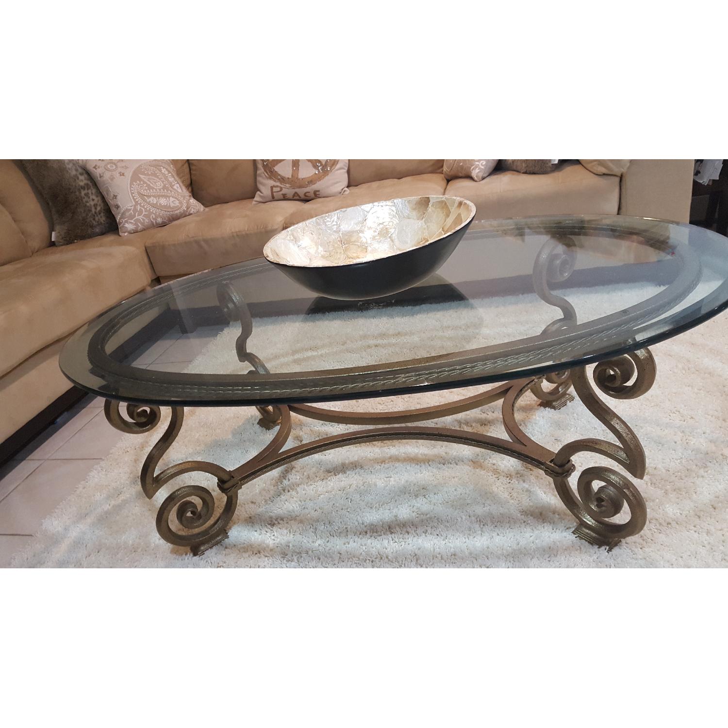 Huffman Koos Glass Top Coffee Table - AptDeco