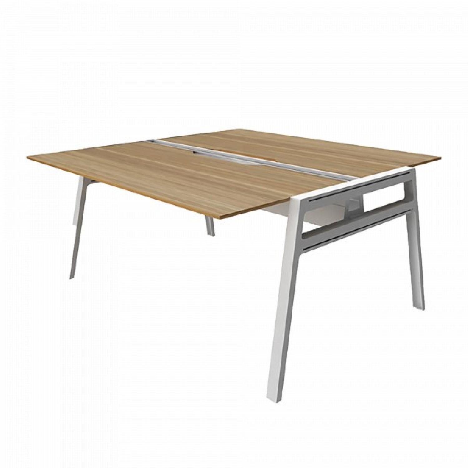 Steelcase Bivi Modular Office Desk for 2 - AptDeco