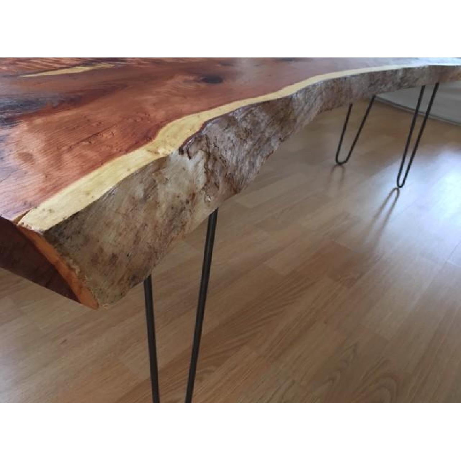 Live Edge Slab Coffee Table in Eastern Red Cedar - AptDeco