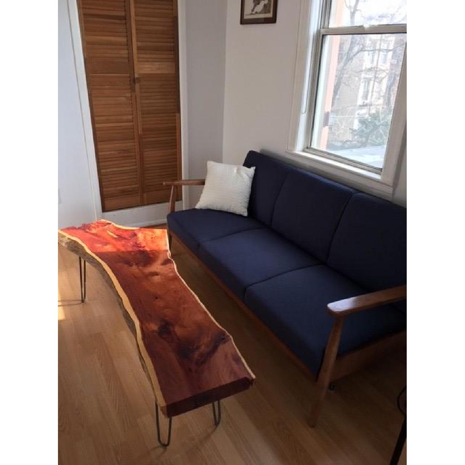 Live Edge Slab Coffee Table in Eastern Red Cedar - AptDeco