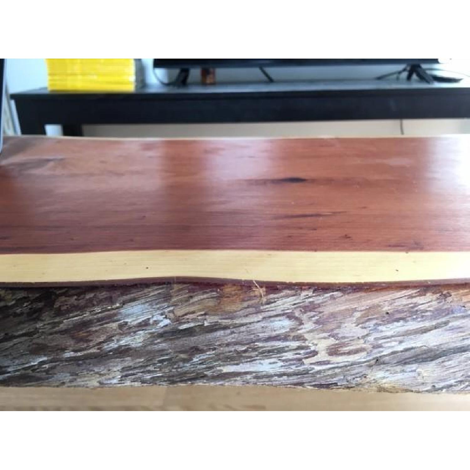 Live Edge Slab Coffee Table in Eastern Red Cedar - AptDeco