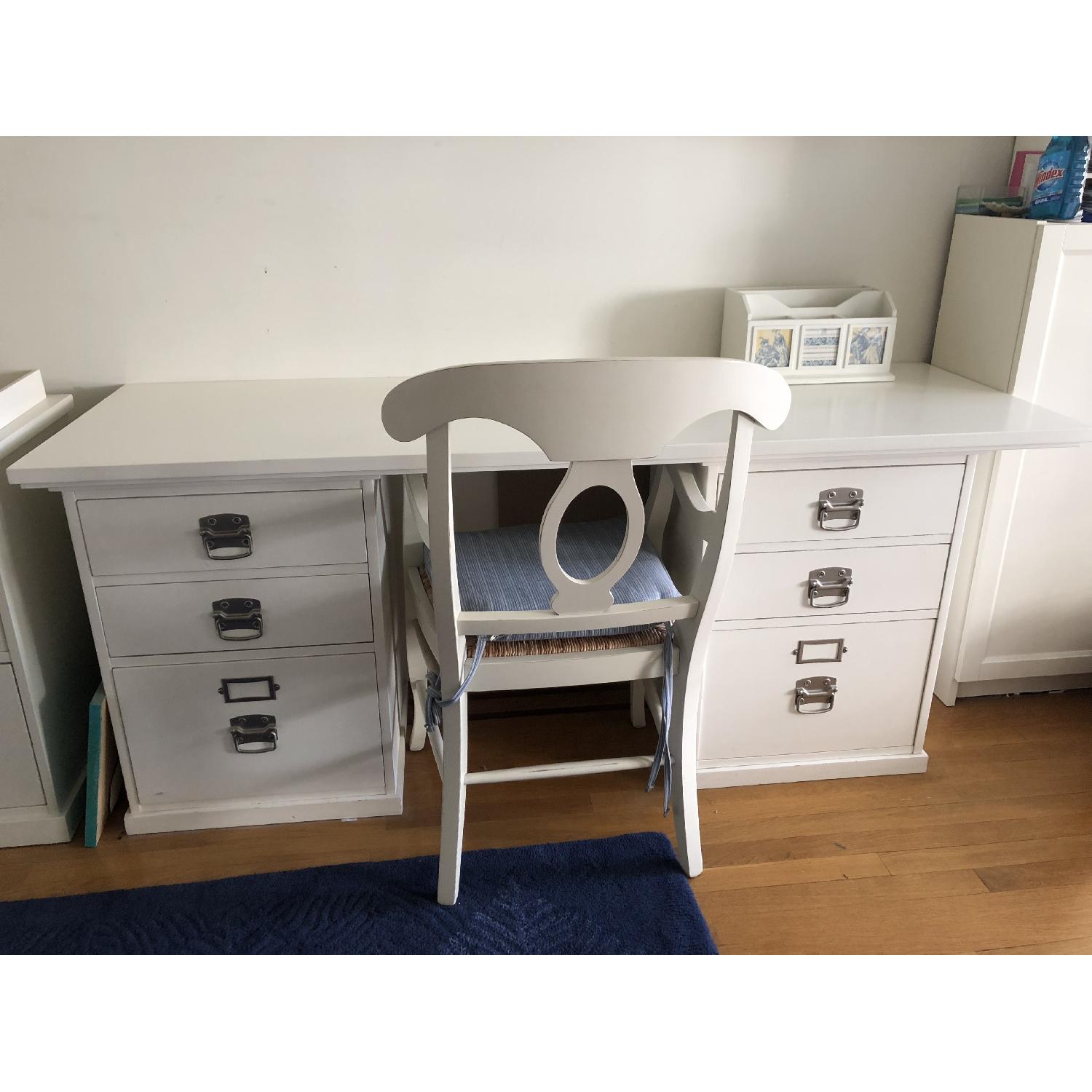 Pottery Barn Bedford Desk w/ Letter Cubby & Chair - AptDeco