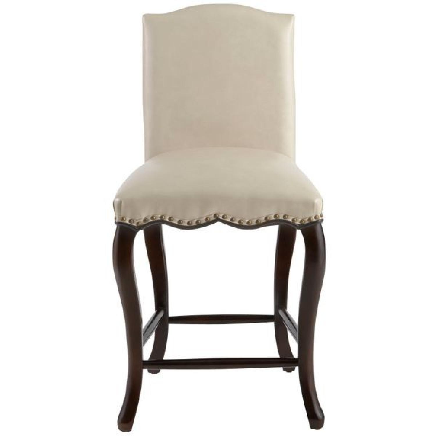 Pier 1 Claudine Collection Ivory Counter Stools - AptDeco