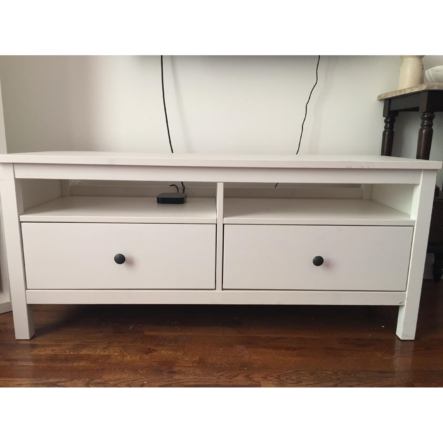 Ikea Hemnes White TV Unit - AptDeco