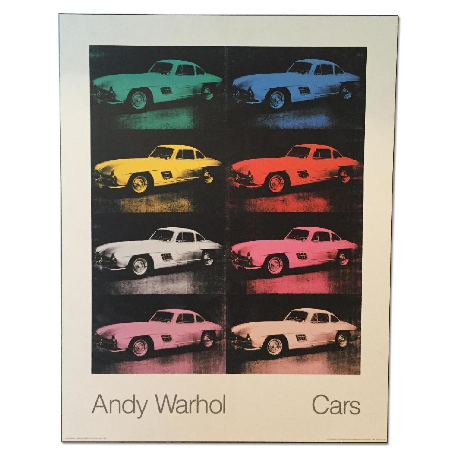 Andy Warhol Cars Lithograph Print - Mercedes Gullwing - AptDeco