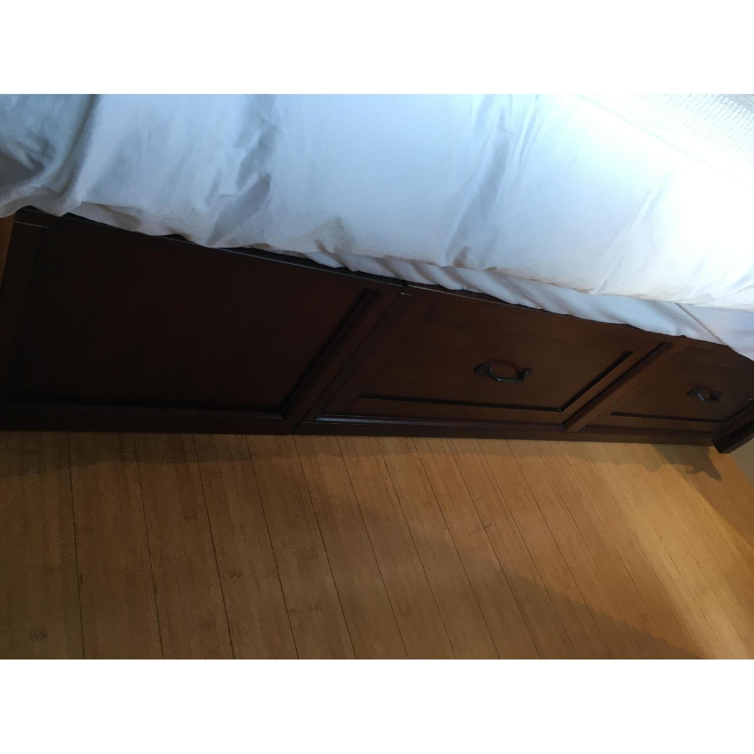 Stratton Storage Platform Bed Frame w/ Drawers & Headboard - AptDeco