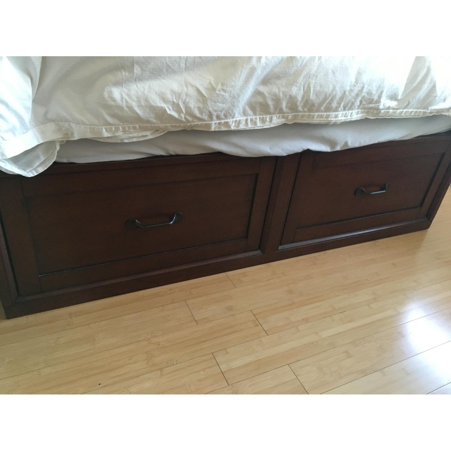 Stratton Storage Platform Bed Frame w/ Drawers & Headboard - AptDeco