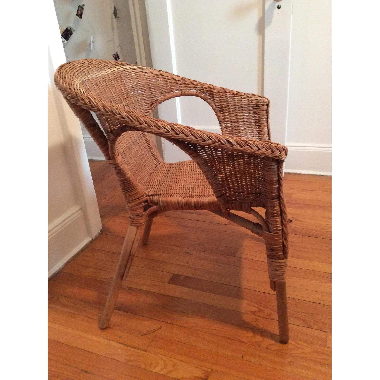 Ikea Agen Rattan Armchair - AptDeco