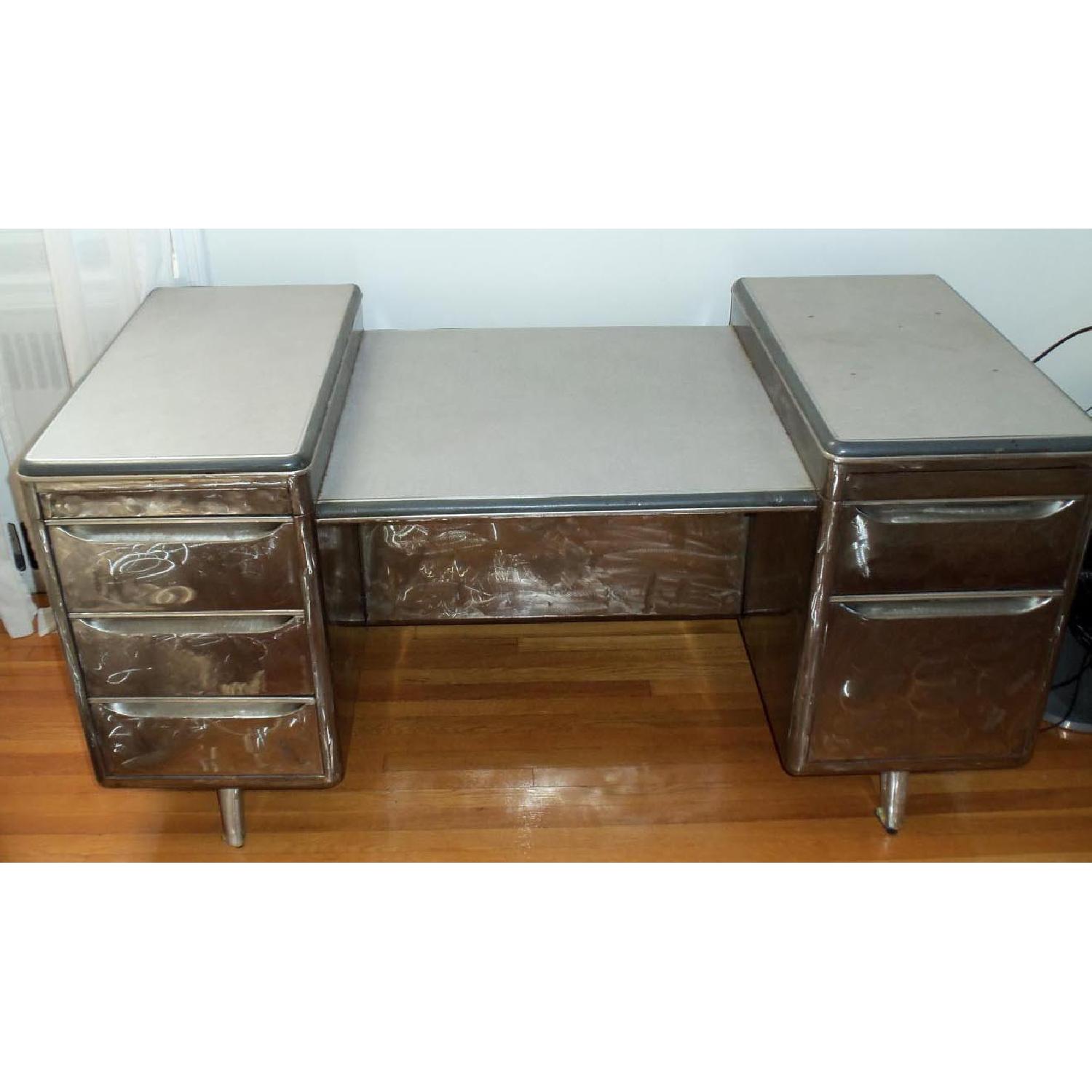 Refinished Tanker Desk - AptDeco