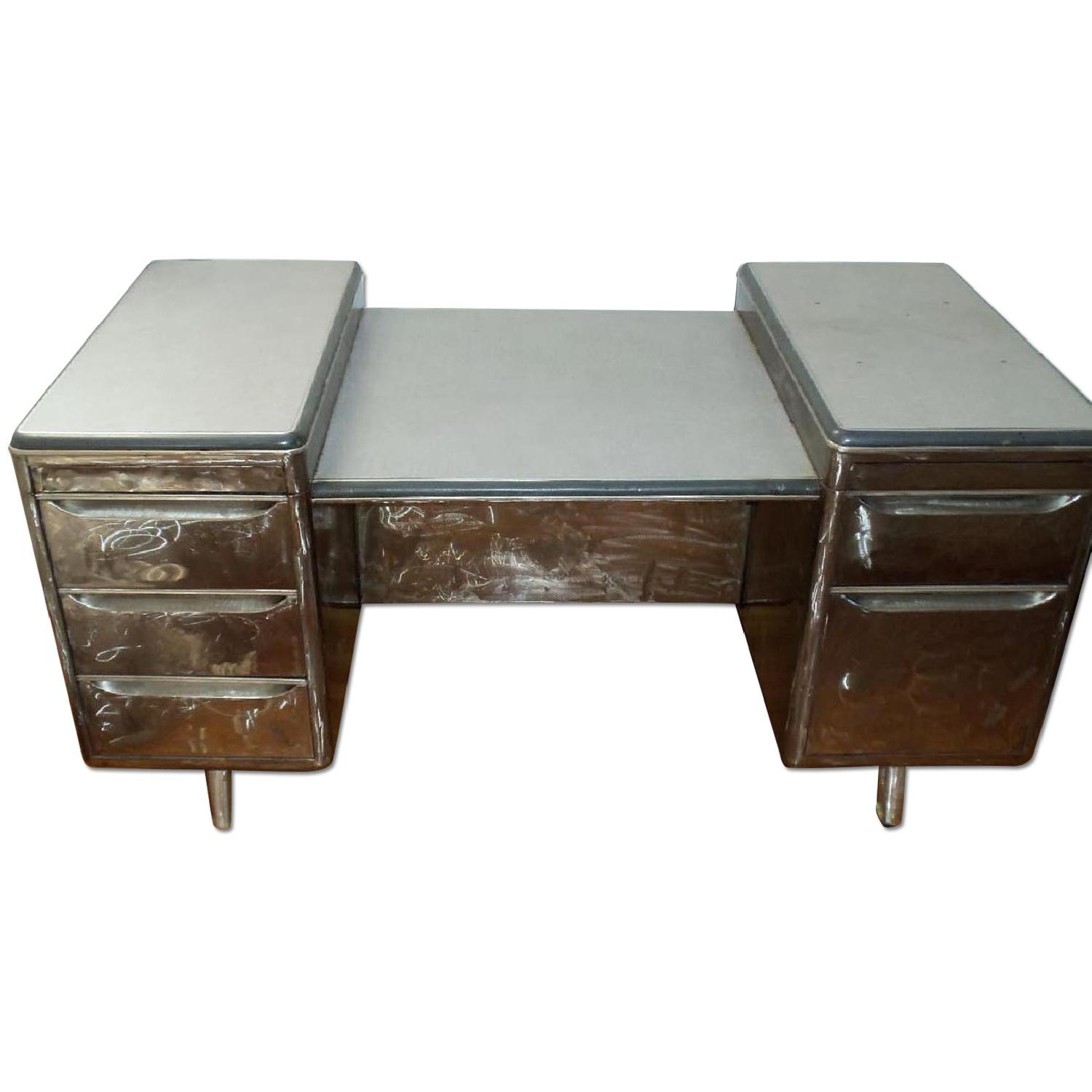 Refinished Tanker Desk - AptDeco
