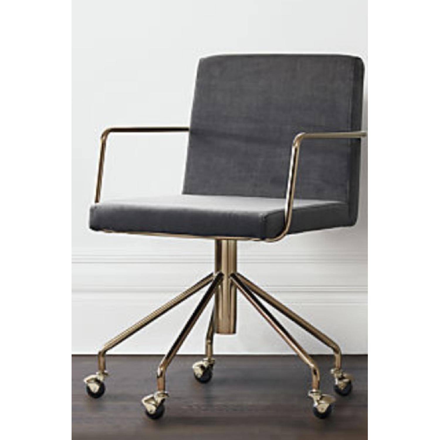 CB2 Rouka Velvet Office Chair - AptDeco