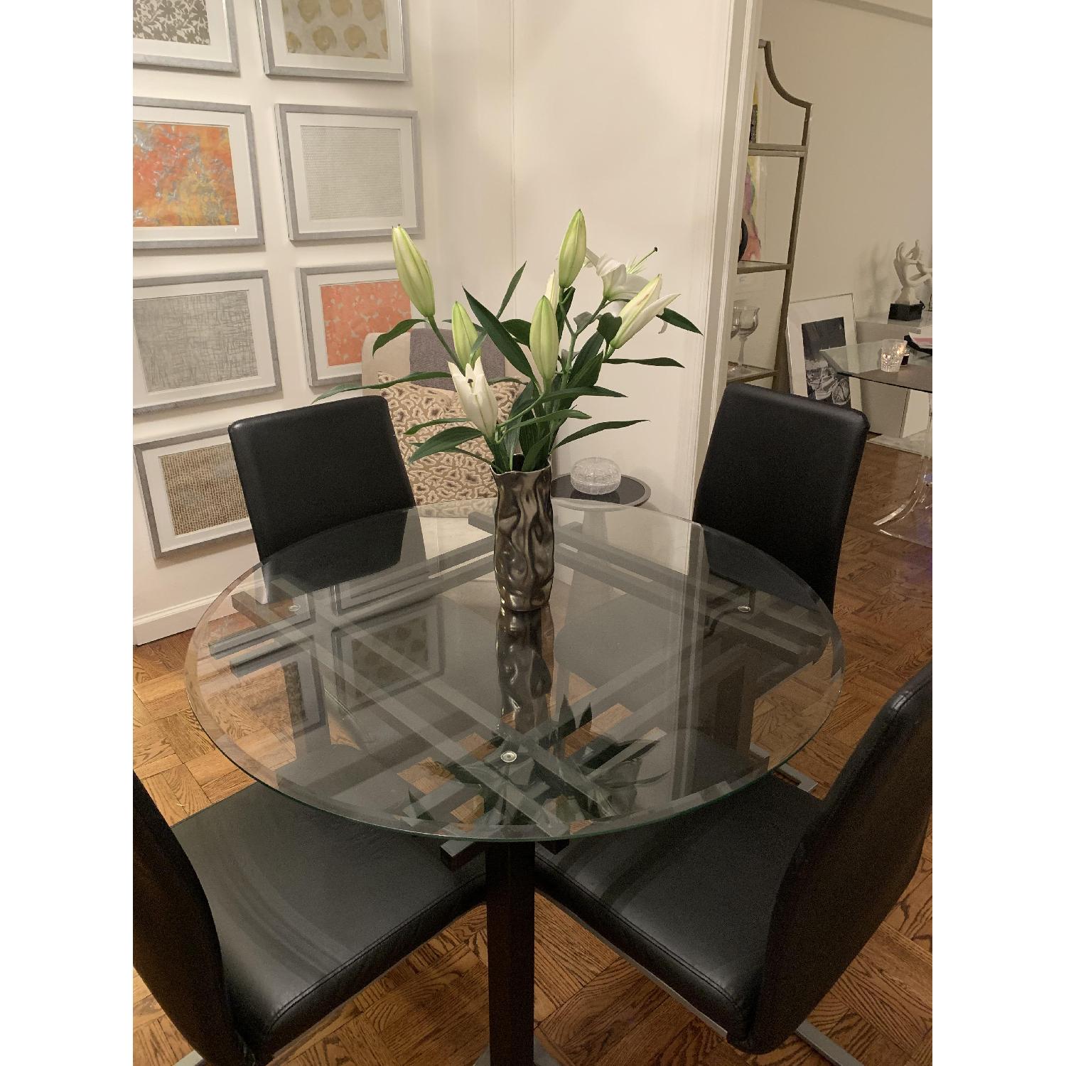 Modern Dining Table w/ 4 Chairs - AptDeco