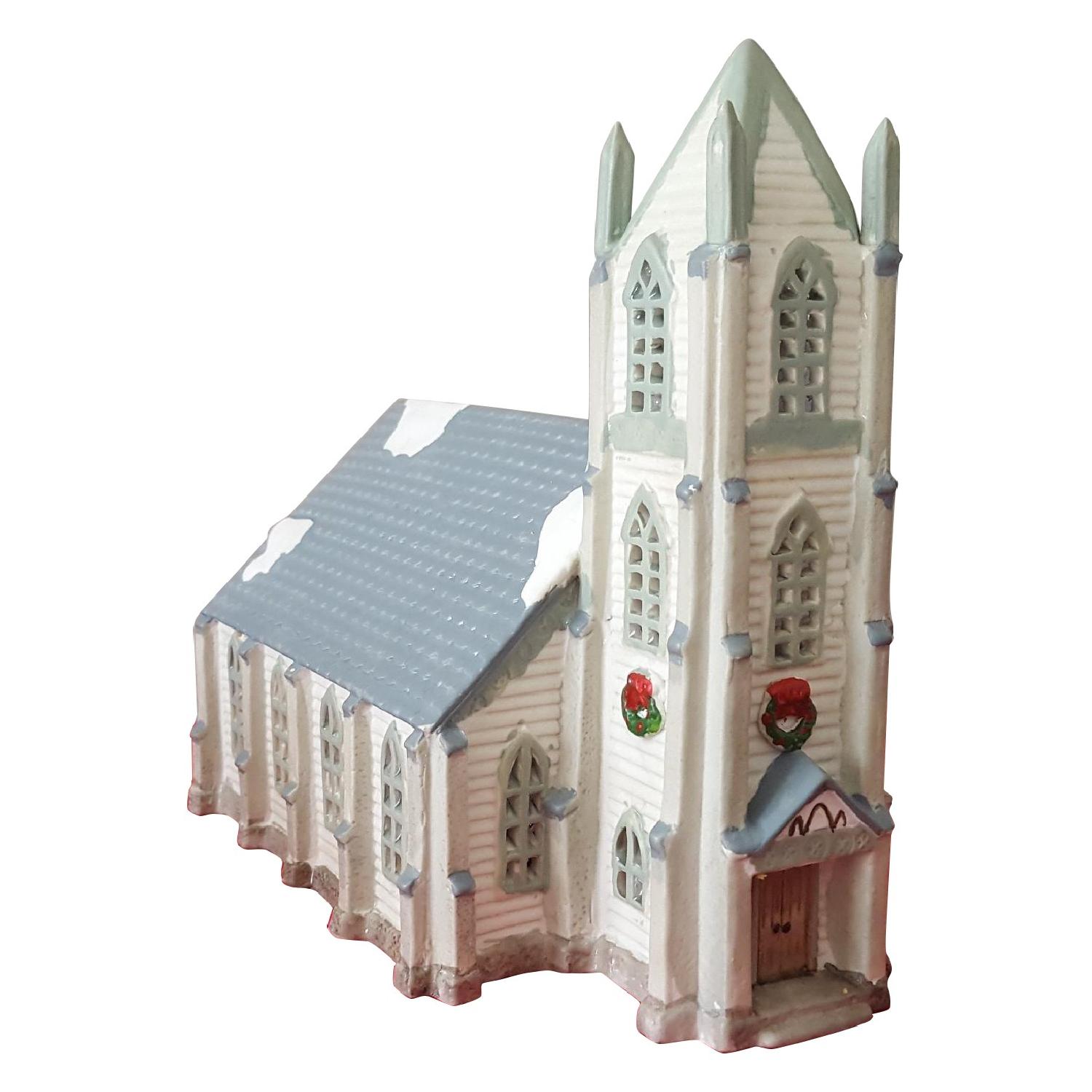 Christmas Village Lighted Church - AptDeco