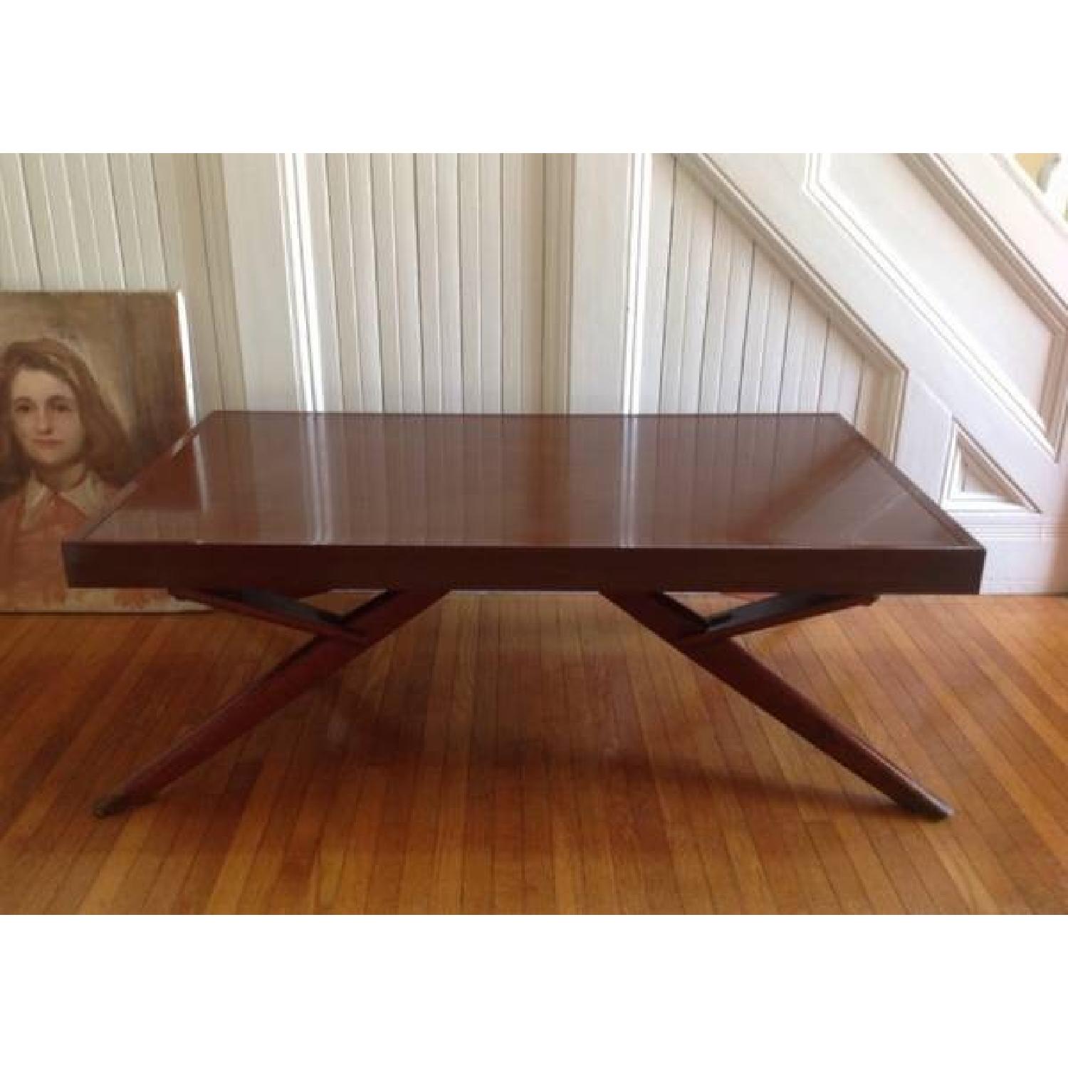 Mid Century Walnut Convertible Coffee/Dining Table - AptDeco