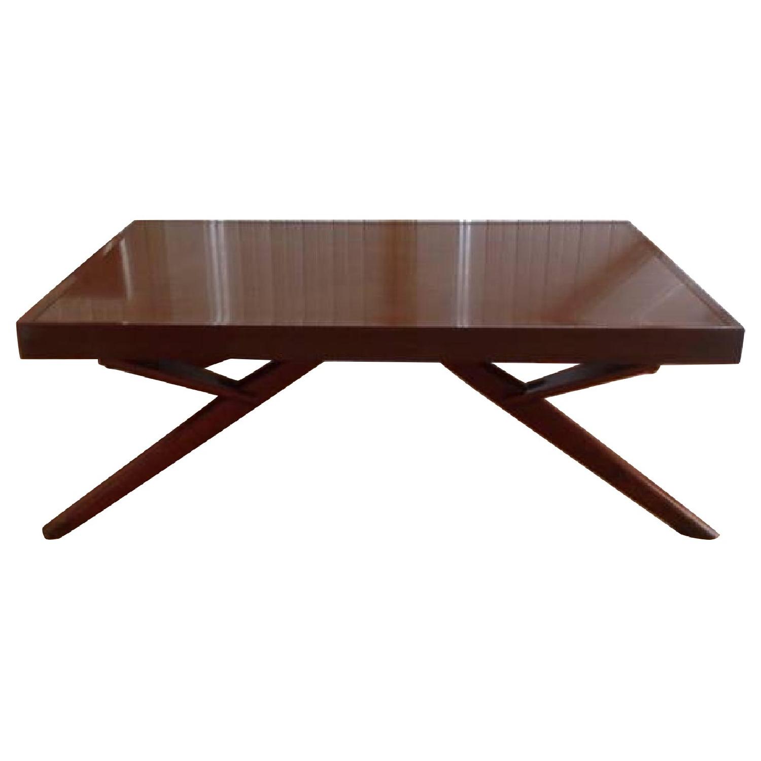 Mid Century Walnut Convertible Coffee/Dining Table - AptDeco
