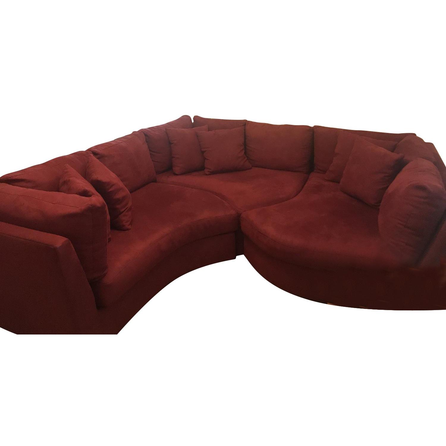 Raymour Flanigan 3 Piece Red Sectional Sofa AptDeco Raymour Flanigan 3 Piece Red Sectional Sofa AptDeco