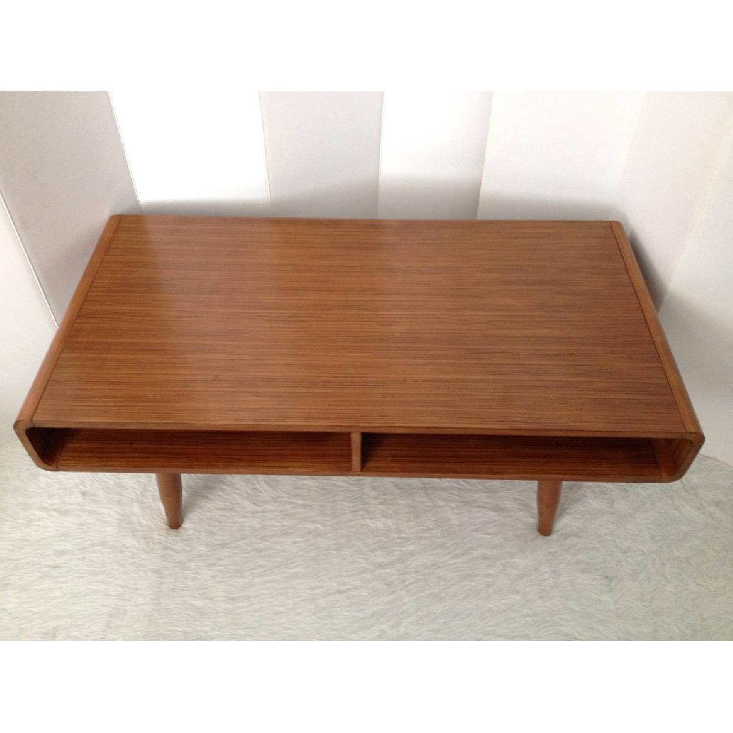 Mid Century Modern Danish Style Wood Coffee Table - AptDeco