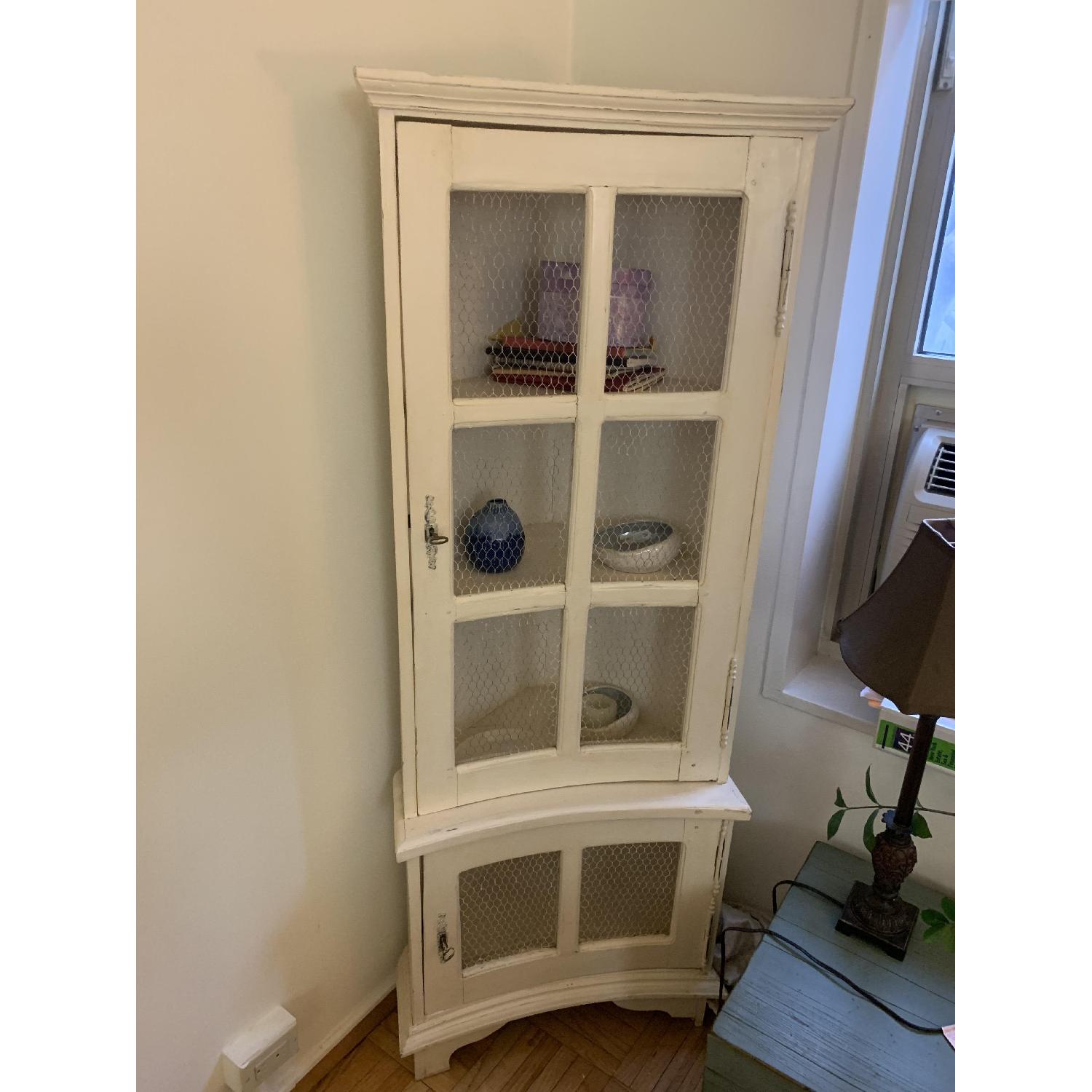 Celton Paris Shabby Chic Corner Armoire - AptDeco