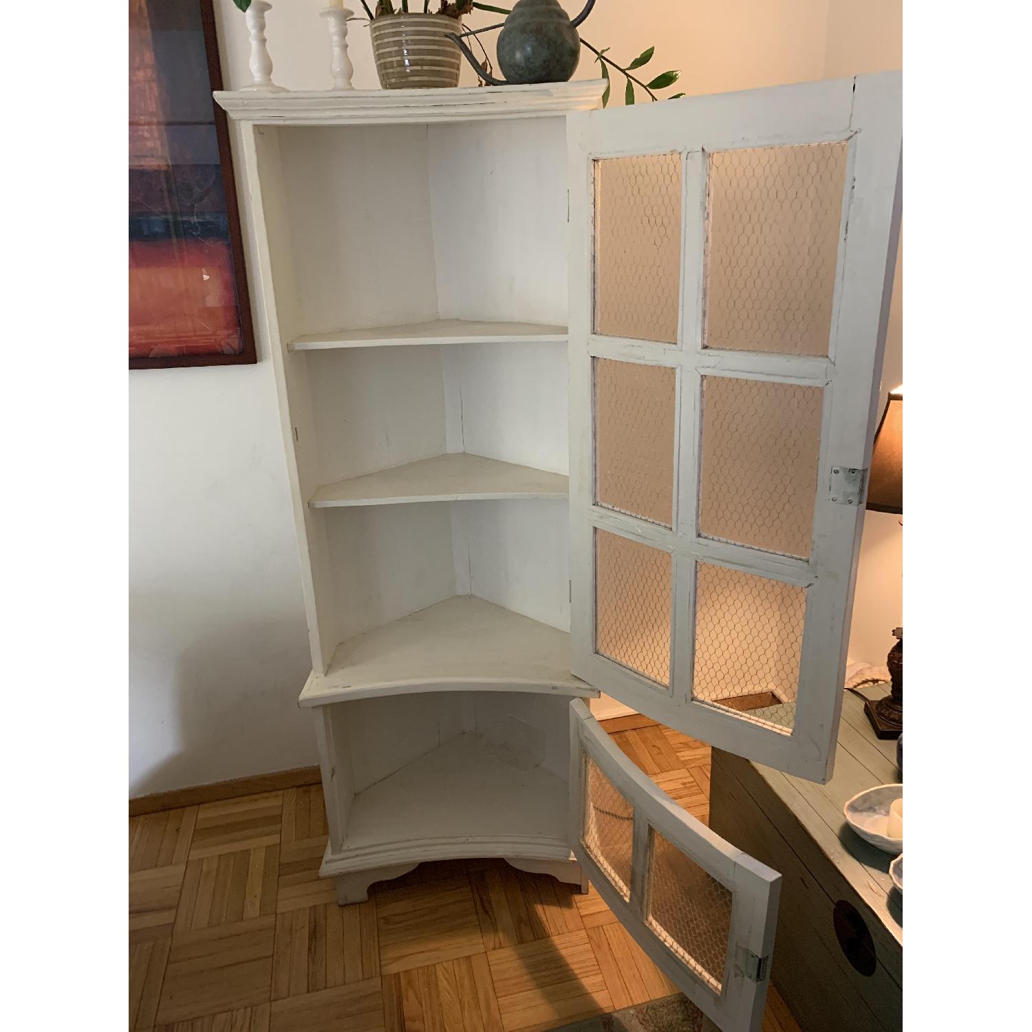 Celton Paris Shabby Chic Corner Armoire - AptDeco