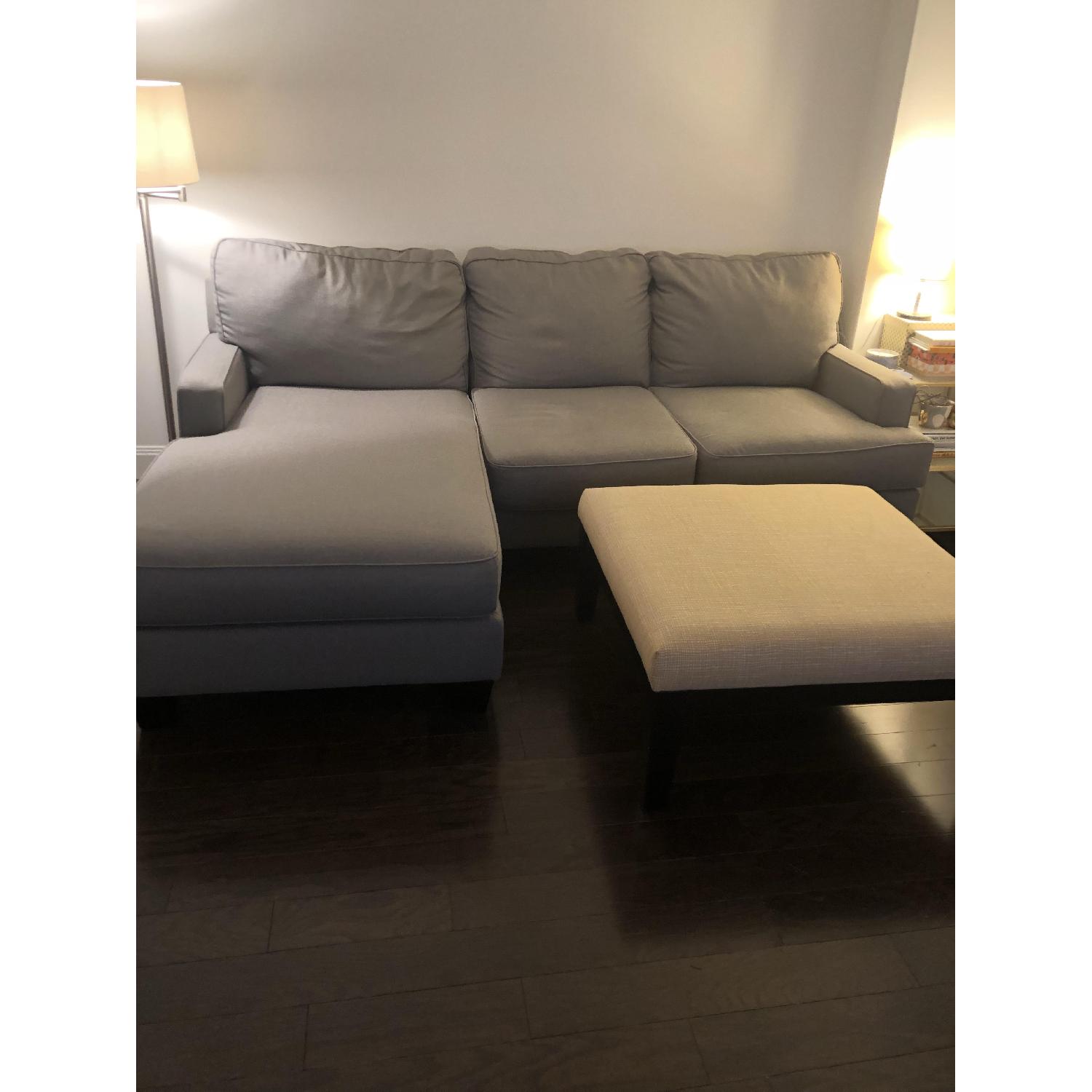 Ashley Chamberly 2-Piece Sectional Sofa & Ottoman - AptDeco