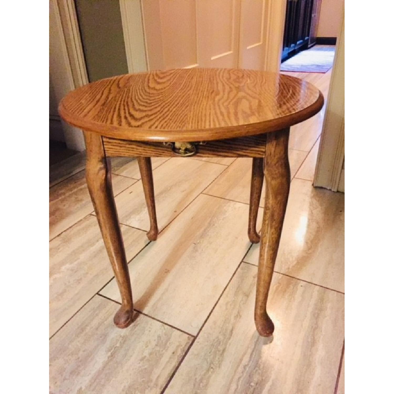 Vintage Oak Table - AptDeco