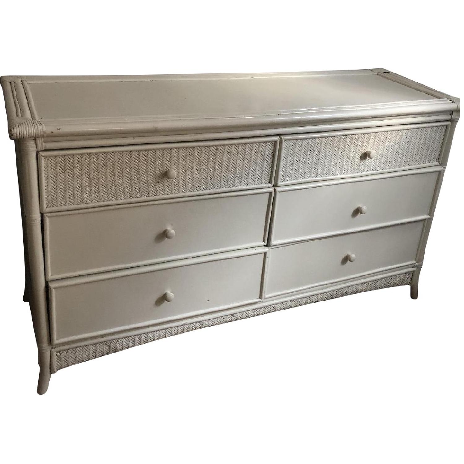 Pier 1 White 6 Drawer Dresser - AptDeco