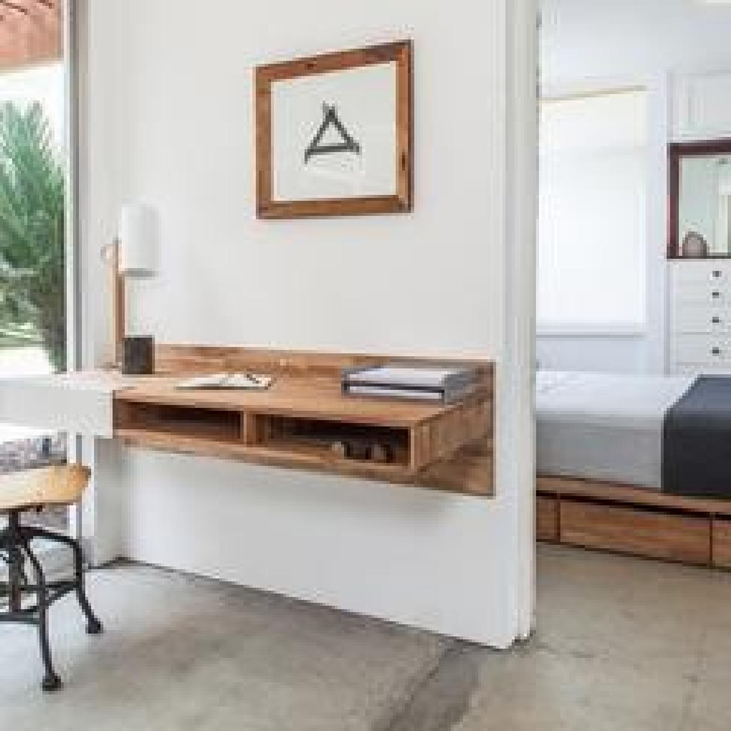 Lax Modern Floating Desk w/ Storage - AptDeco