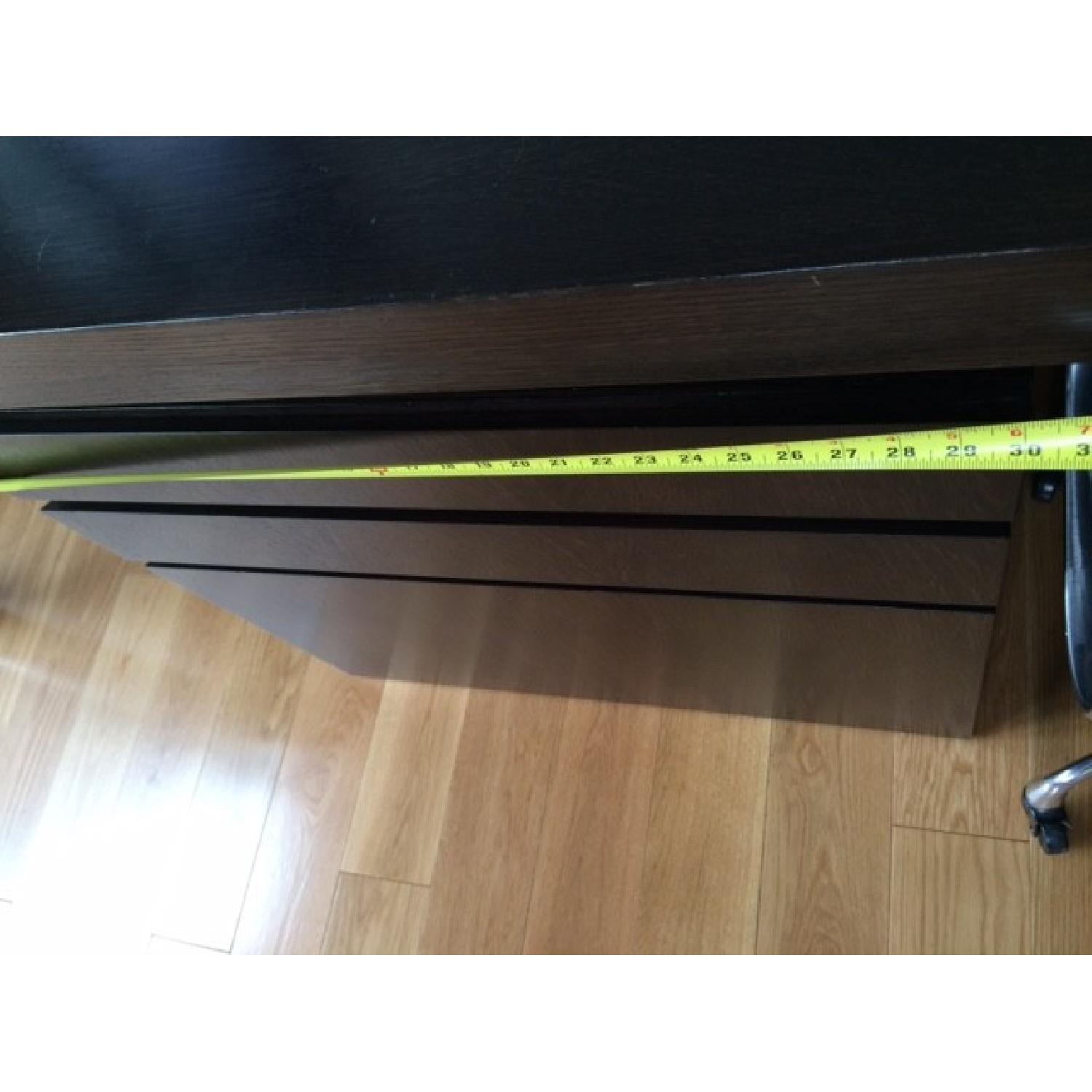 Custom Made Wood Desk & Filing Cabinet - AptDeco