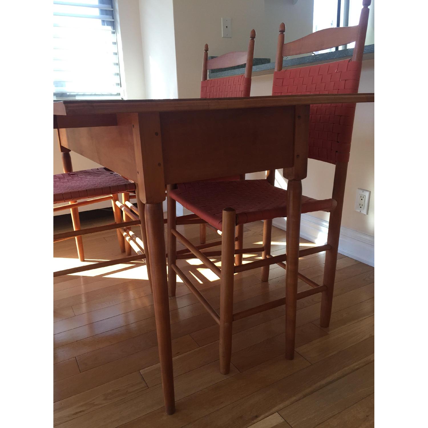 Custom Handmade Vermont Shaker 5 Piece Dining Set - AptDeco